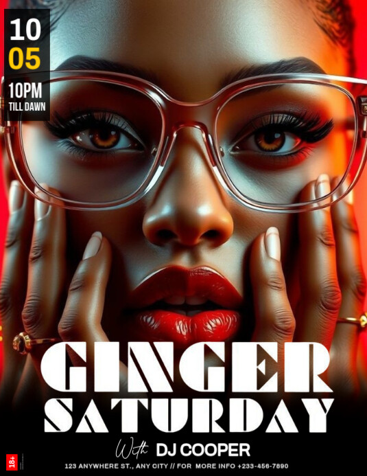 Copy of Black Maximalist Ginger Saturday Flyer (us Letter) | PosterMyWall