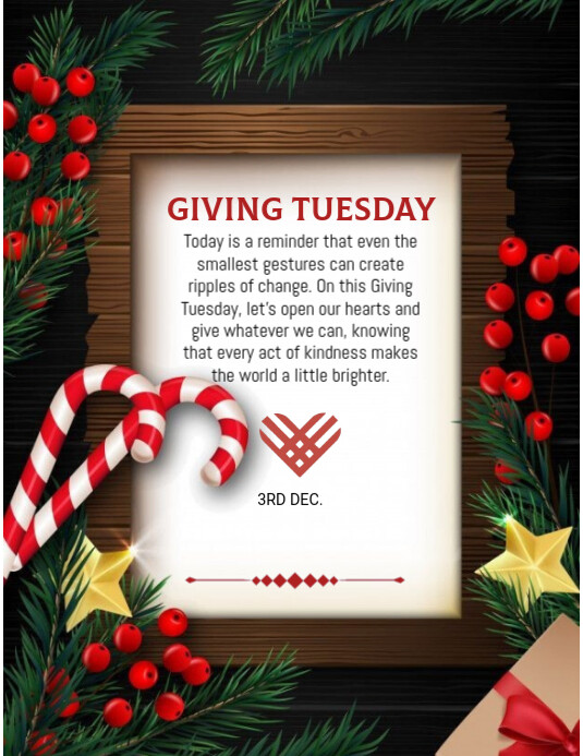 Black Maximalist Giving Tuesday Flyer (us Letter) Template | PosterMyWall