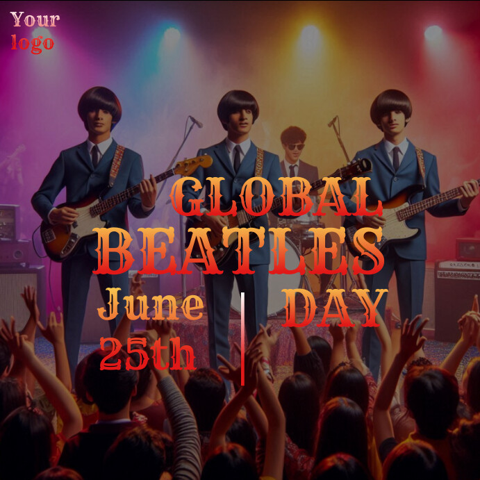 Black Maximalist Global Beatles Day Instagram Template | PosterMyWall