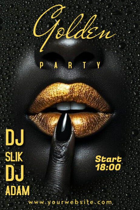 Black Maximalist Golden Blend Poster Template | PosterMyWall