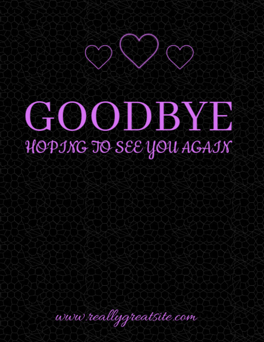 Copy of Black Maximalist Goobye Flyer (us Letter) | PosterMyWall