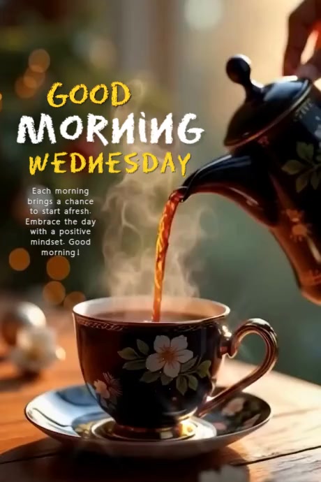 Black Maximalist Good Morning Wednesday Banner 4' × 6' Template ...