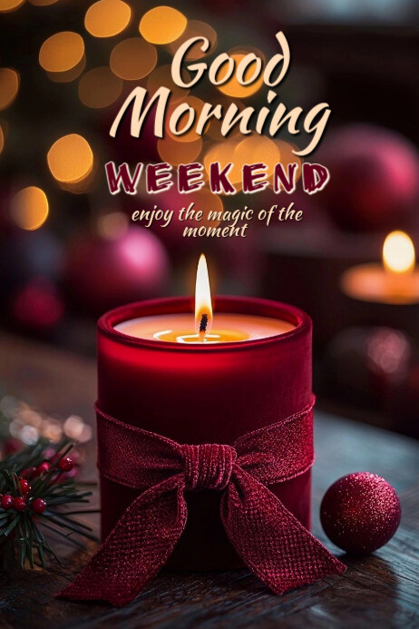 Black Maximalist Good Morning Weekend Banner 4' × 6' Template ...