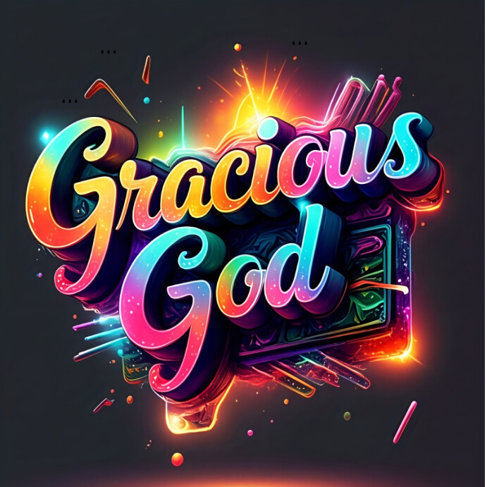 Black Maximalist Gracious God Instagram Post Template | PosterMyWall