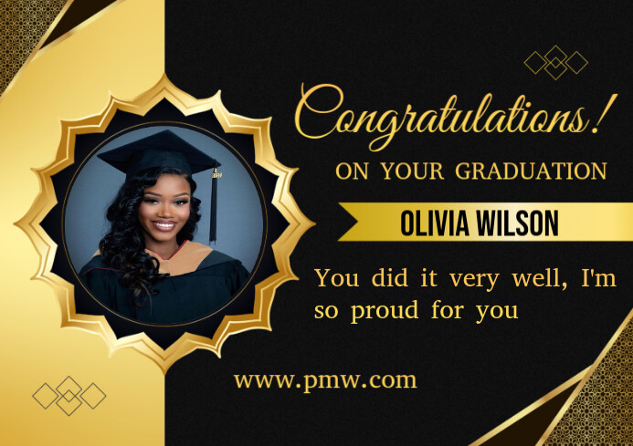 Copy of Black Maximalist Graduation Ceremony A4 | PosterMyWall
