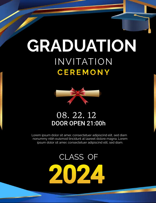 Black Maximalist Graduation Flyer Template Fl | PosterMyWall