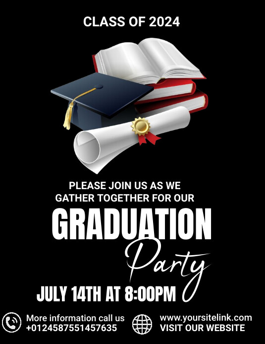 Copy of Black Maximalist Graduation Night Party Flyer | PosterMyWall