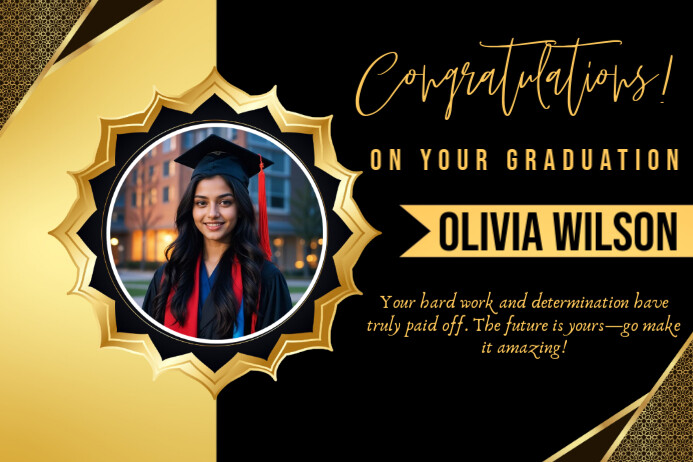 Copy of Black Maximalist Graduation Poster | PosterMyWall