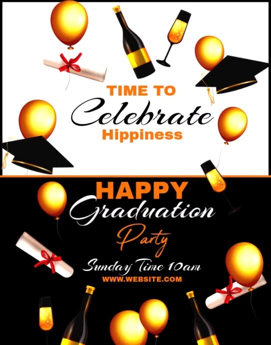 Black Maximalist Graduation Poster/wallboard Template | PosterMyWall