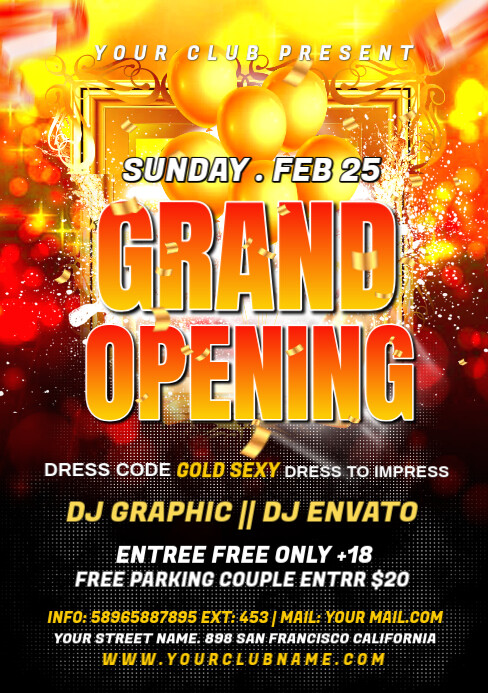 Copy of Black Maximalist Grand Opening Party A5 | PosterMyWall