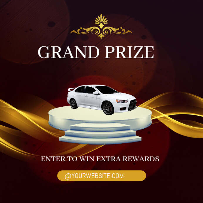 Black Maximalist Grand Prize Online Design Flyer/template Instagram ...