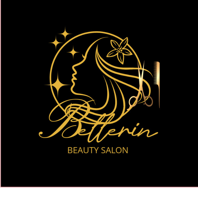 Black Maximalist Hair Salon Logo Template | PosterMyWall