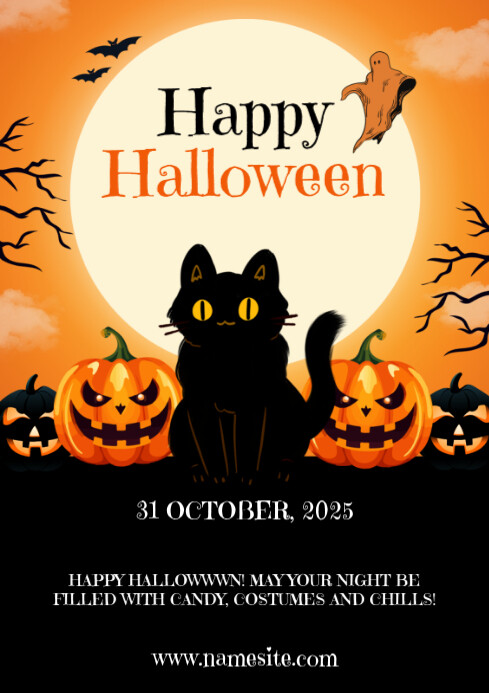 Copy of Black Maximalist Halloween A4 | PosterMyWall