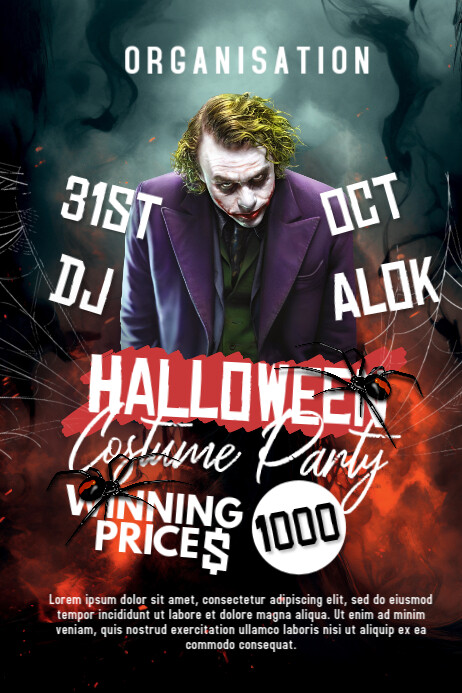 Copy of Black Maximalist Halloween Costumes Poster | PosterMyWall