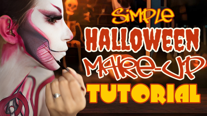 Black Maximalist Halloween Make Up Tutorial Youtube Thumbnail Template ...