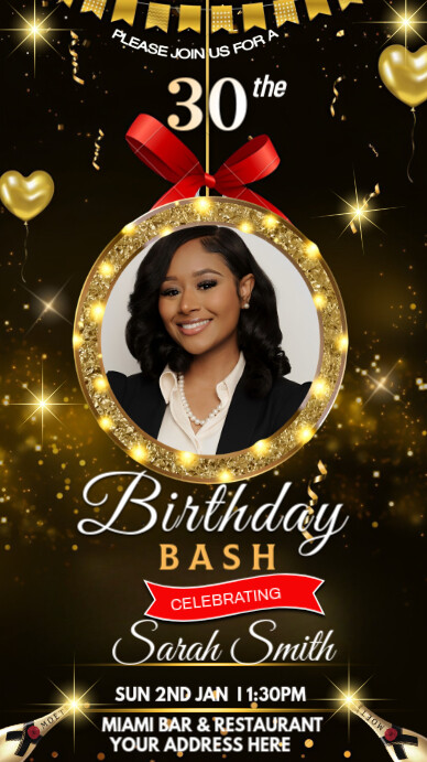 Plantilla de Black Maximalist Happy Birthday Bash Instagram Story ...