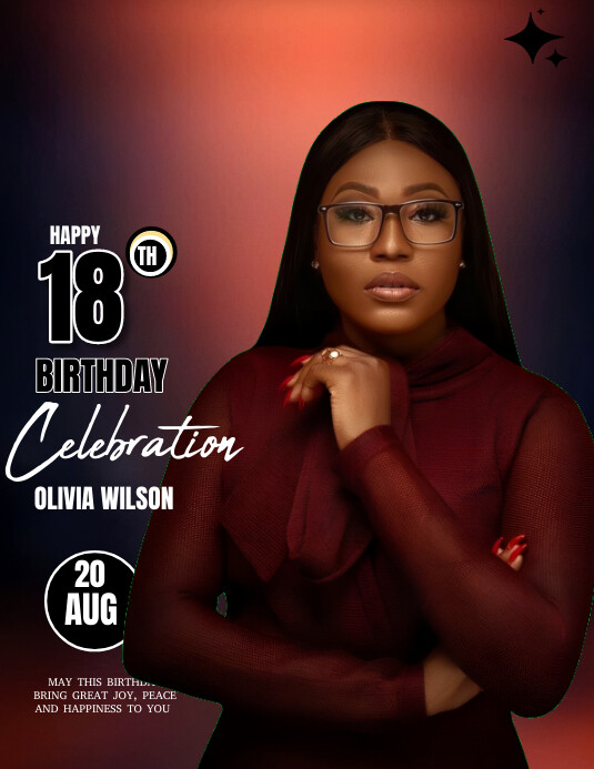 Black Maximalist Happy Birthday Designs Flyer Template | PosterMyWall