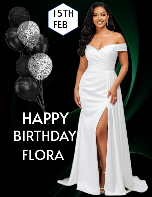 Black Maximalist Happy Birthday Flyer (us Letter) Template | PosterMyWall