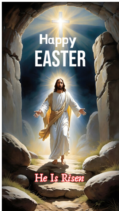 Black Maximalist Happy Easter/ He Is Risen Instagram Story Template ...