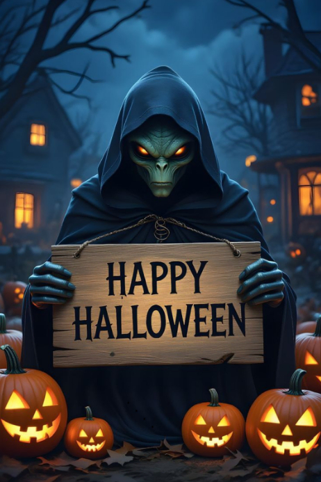 Black Maximalist Happy Halloween Halloween Poster Halloween Flyer ...