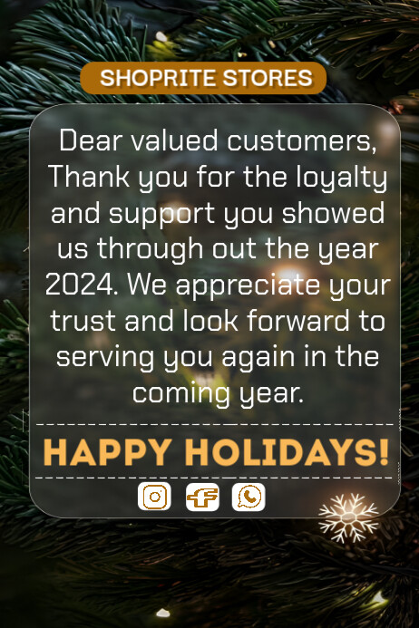 Copy of Black Maximalist Happy Holidays Retail Greeting Cards Poster ...