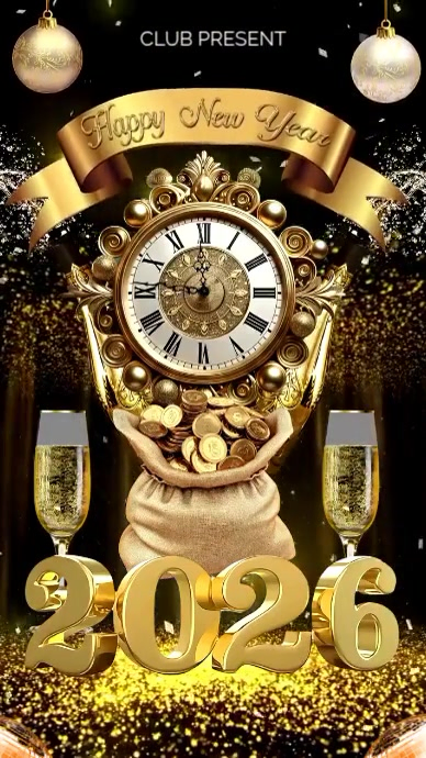 Copy of Black Maximalist Happy New Year Instagram Story | PosterMyWall