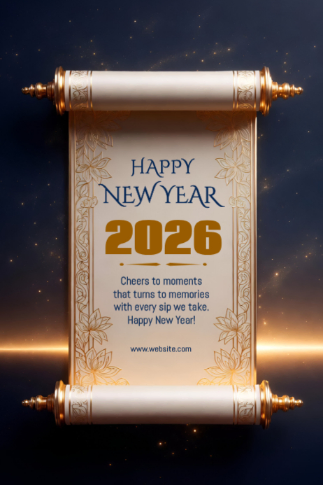 Plantilla de Black Maximalist Happy New Year Poster | PosterMyWall