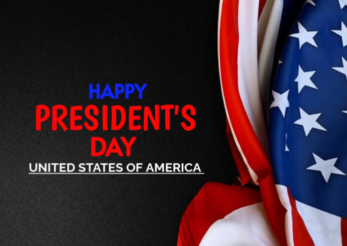 Black Maximalist Happy President's Day 2025 Postcard Template ...