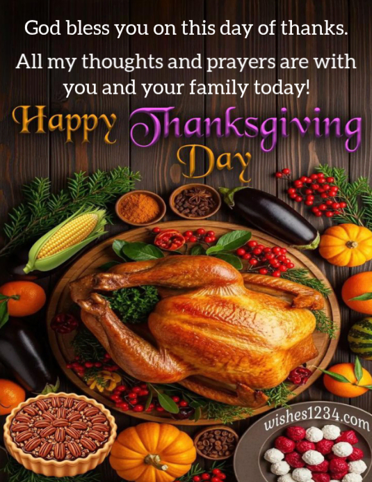Plantilla de Black Maximalist Happy Thanksgiving Day Flyer (us Letter ...