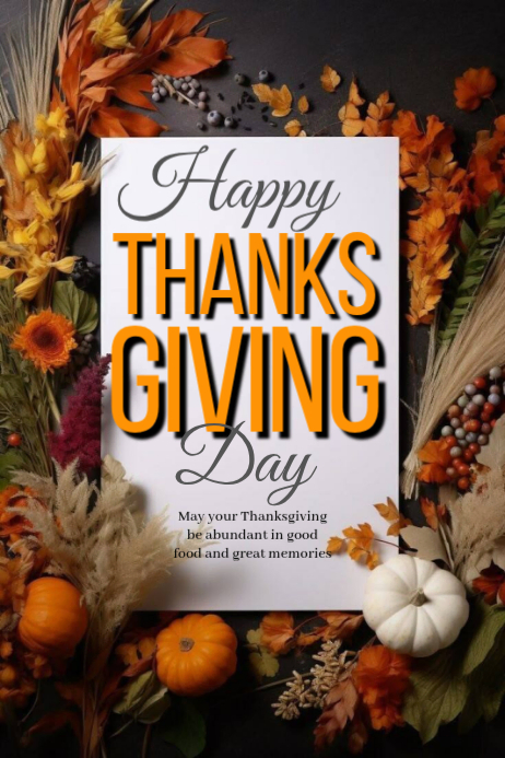 Black Maximalist Happy Thanksgiving Poster Template | PosterMyWall