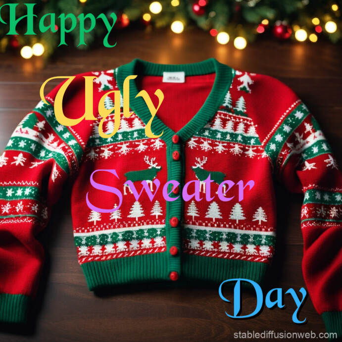 Copy of Black Maximalist Happy Ugly Sweater Day Instagram Post ...