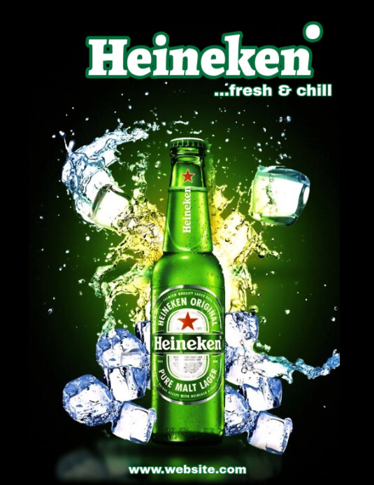 Black Maximalist Heineken Design Template Flyer (us Letter) | PosterMyWall