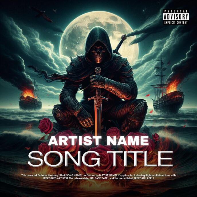 Black Maximalist Hero Album Cover Template | PosterMyWall