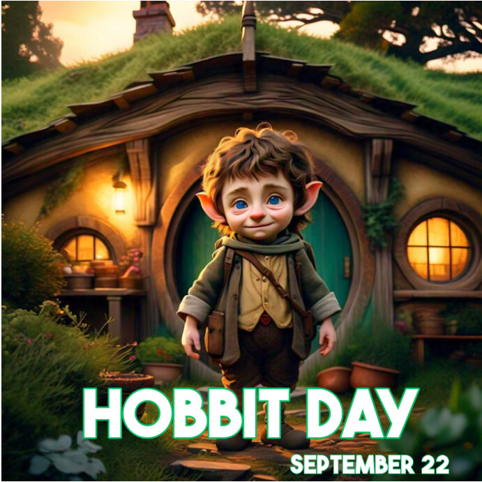 Copy of Black Maximalist Hobbit Day Instagram Post | PosterMyWall