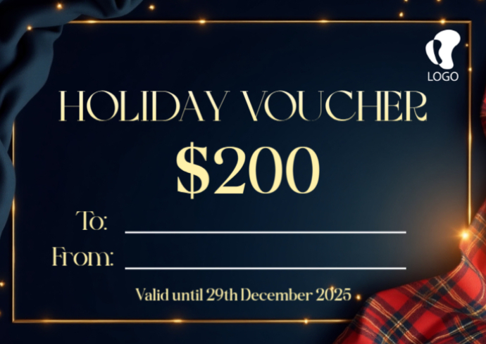 Copy of Black Maximalist Holiday Gift Voucher Digital Certificate ...
