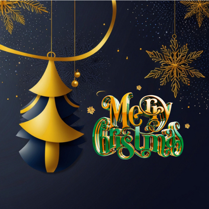 Black Maximalist Holiday Greeting, Christmas Card, Instagram Post ...