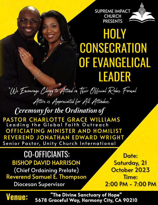 Copy of Black Maximalist Holy Consecration Flyer (us | PosterMyWall