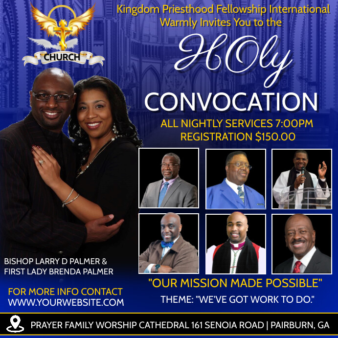 Black Maximalist Holy Convocation Instagram P Template | PosterMyWall