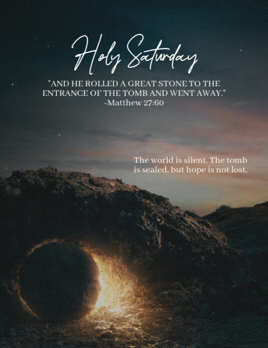 Black Maximalist Holy Saturday Flyer (us Letter) Template | PosterMyWall