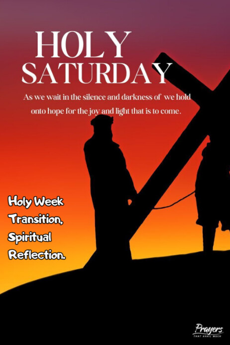 Black Maximalist Holy Saturday Poster Template | PosterMyWall
