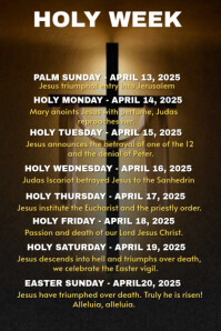 Holy Week 2025 Schedule Template | PosterMyWall