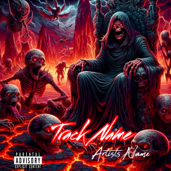Black Maximalist Horror Album Cover Album Cover Template | PosterMyWall