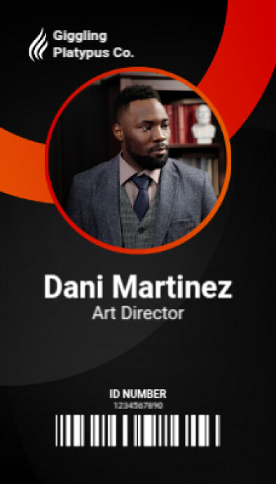 Black Maximalist Id Card Business Card Template | PosterMyWall