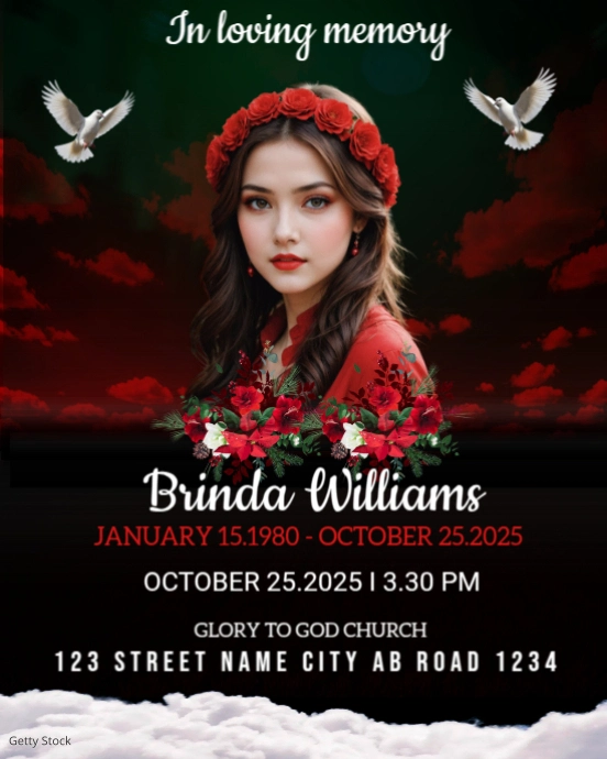 Black Maximalist In Loving Memory Instagram Portrait Template ...
