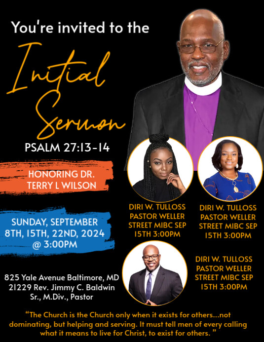 Copy of Black Maximalist Initial Church Sermon Flyer (us Letter ...