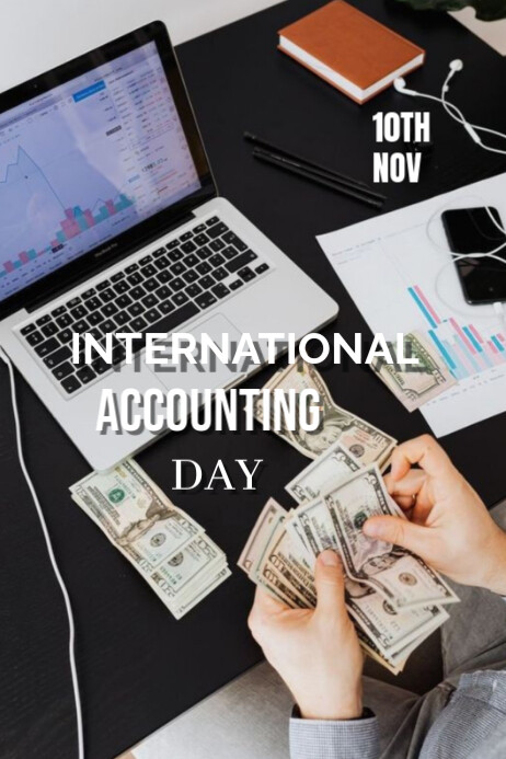 Black Maximalist International Accounting Day Poster Template ...