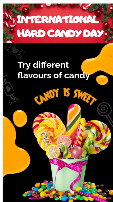 Plantilla de Black Maximalist International Hard Candy Day Celebrations ...