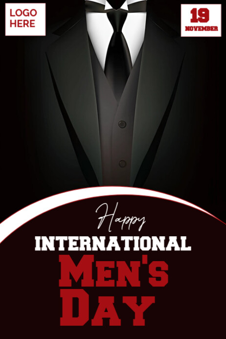 Copy of Black Maximalist International Men's Day Poster | PosterMyWall
