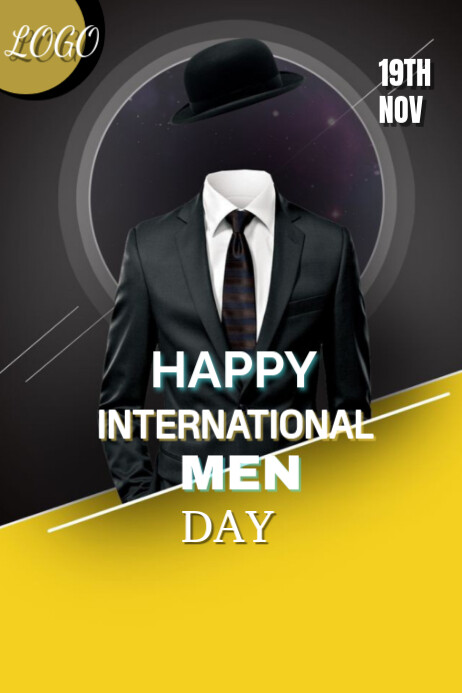 Copy of Black Maximalist International Men Day Poster | PosterMyWall