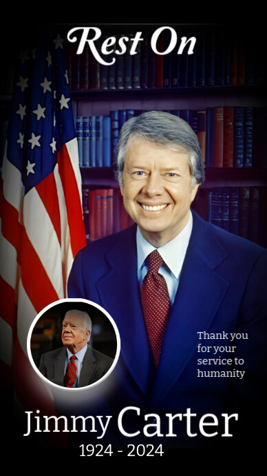 Plantilla de Black Maximalist Jimmy Carter Instagram Story | PosterMyWall